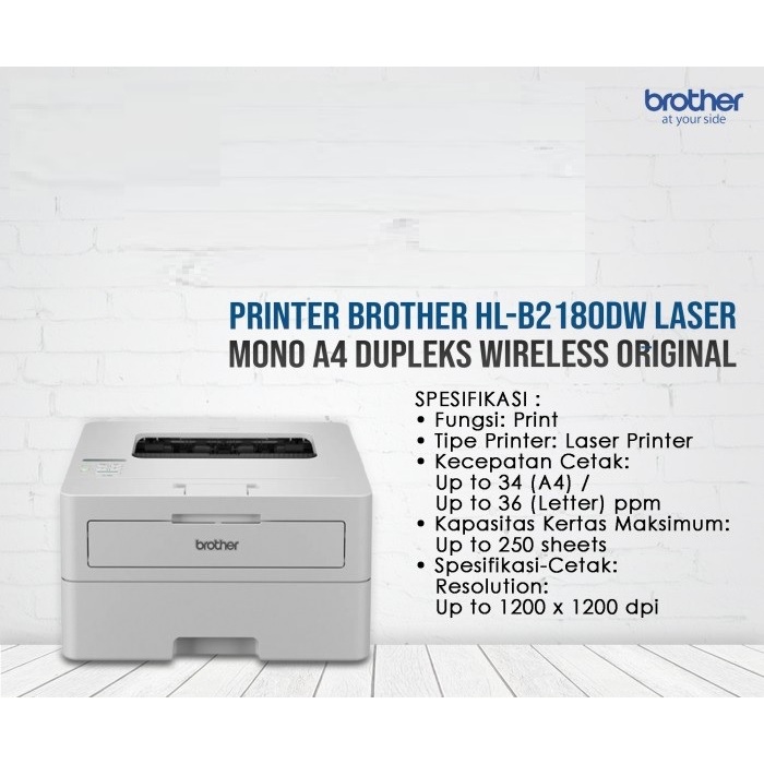 Jual Printer Laser Jet Brother HL-B2180DW Monochrome Print Duplex WiFi ...