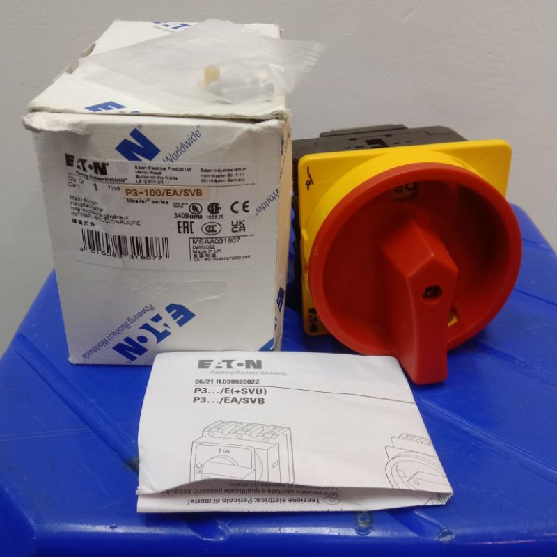 Jual Eaton Moeller Main Switch Panel 100A 3pole P3-100/EA/SVB Switch ...