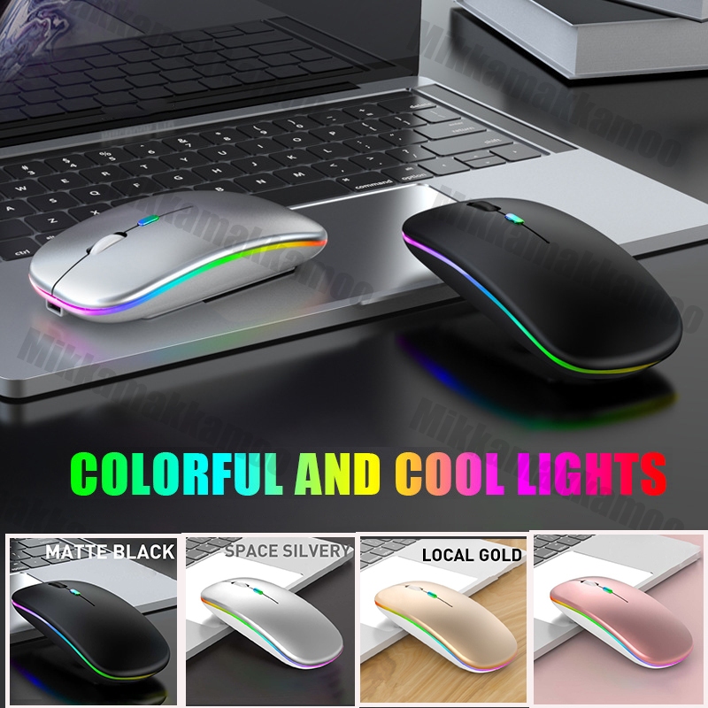 Jual 2.4G Rechargeable Mouse Wireless Rechargeable Silent Click Slim 2 ...