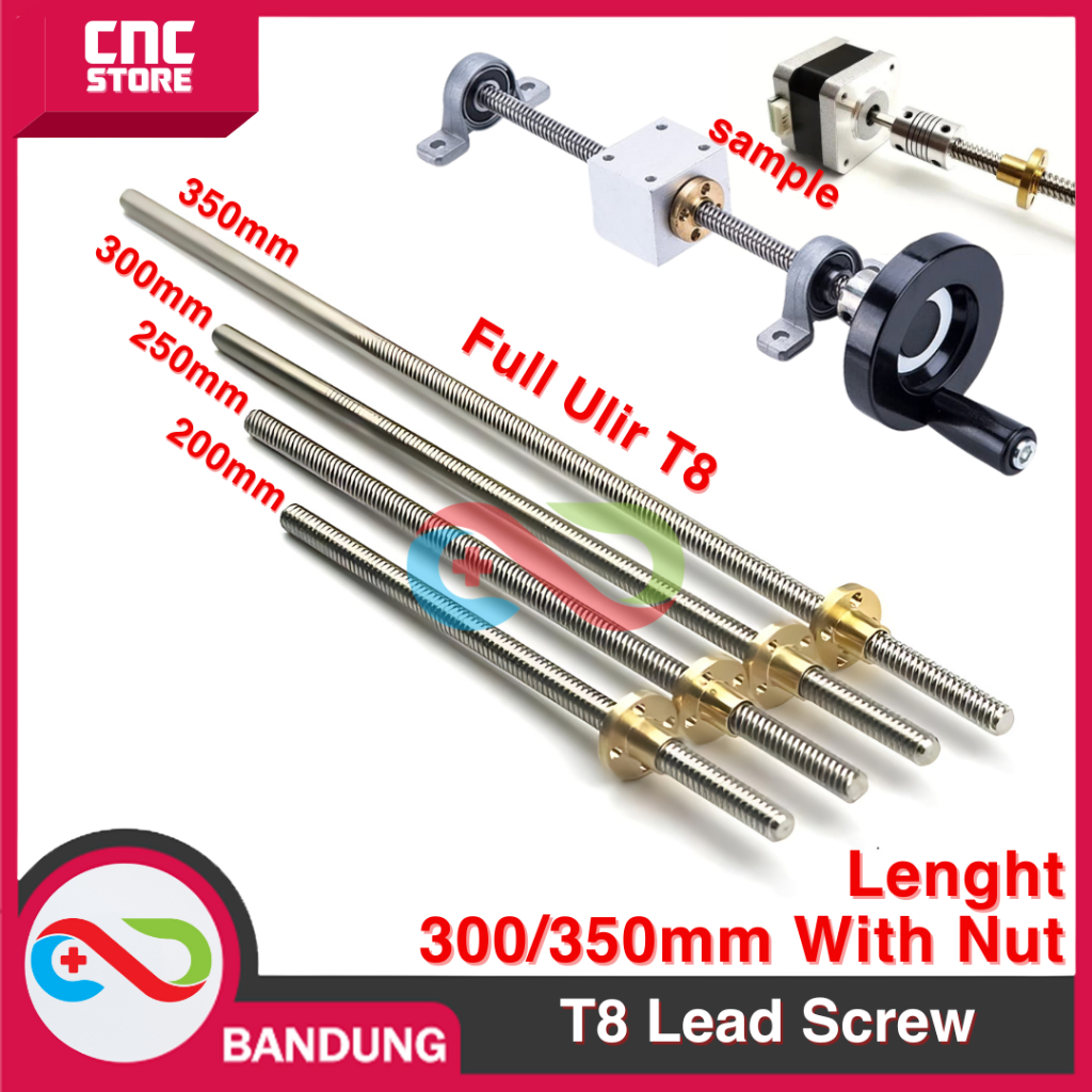 Jual 3D Printer Lead Screw LeadScrew T8-2-D8 Plus Nut | Shopee Indonesia