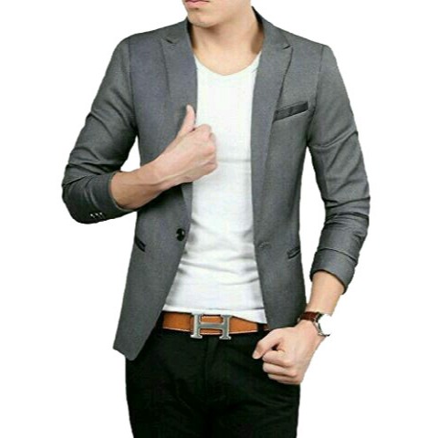 Jual Jas pria Slimfit buat wisuda Nikah Kondangan Blazer Formal kerja kantor bahan Valencia ...