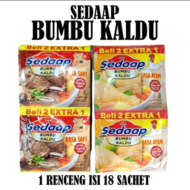 Jual sedaap bumbu kaldu 12+6s (BELI 5 GROSIR) | Shopee Indonesia