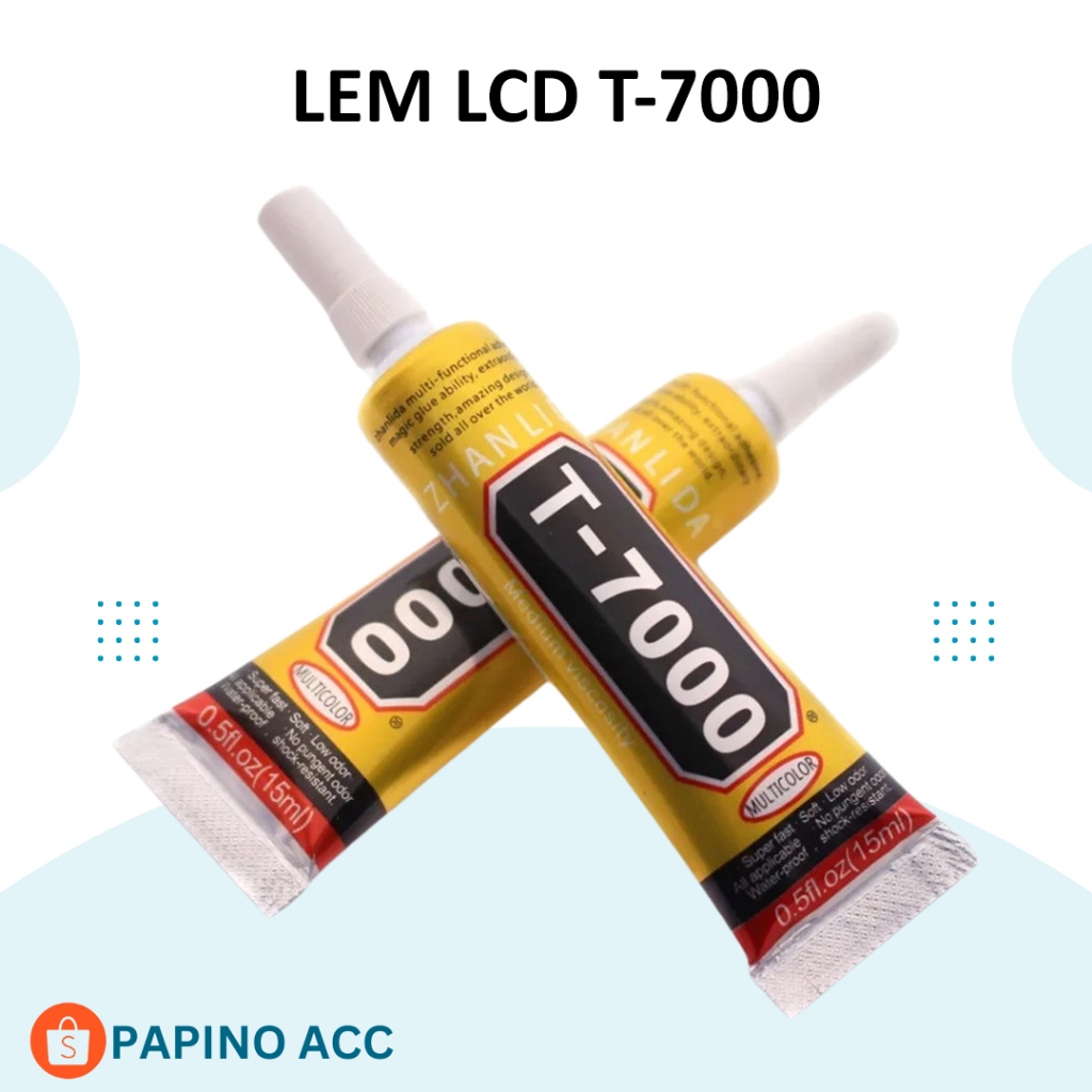 Jual LEM TOUCHSCREEN T7000 15ML - LEM CASING HP LEM LCD T-7000 CAIRAN HITAM | Shopee Indonesia