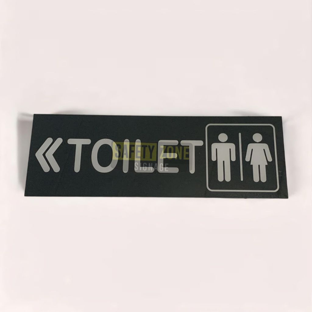 Jual Sign Akrilik Toilet Arah panah (HITAM) | Shopee Indonesia