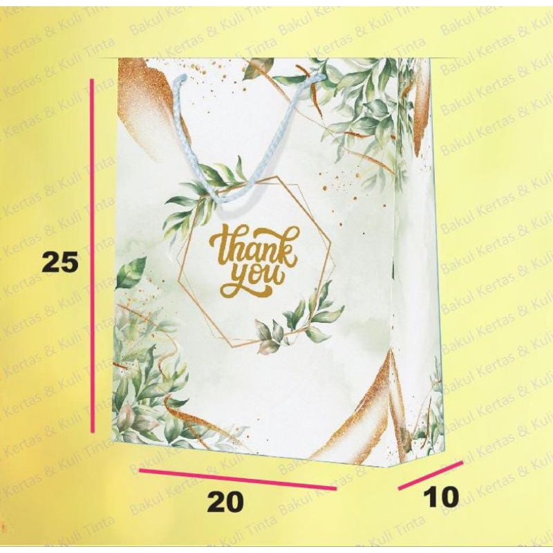 Jual Tas Kertas/Paper Bag thank you R6 / 20x25 full colour | Shopee ...