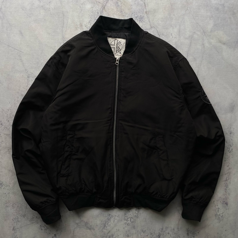 Jual Bomber Jacket HK Work London (black) | Shopee Indonesia