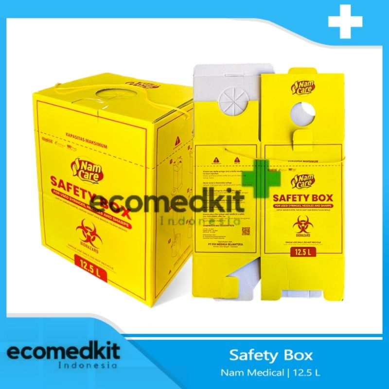 Jual Safety Box 12.5 Liter + Tali Nam Medical | Tempat Sampah Limbah ...