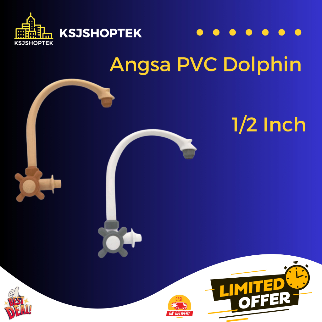 Jual Kran Angsa PVC Dolphin Plastik Kran Angsa Bak Cuci Piring BCP Drat ...