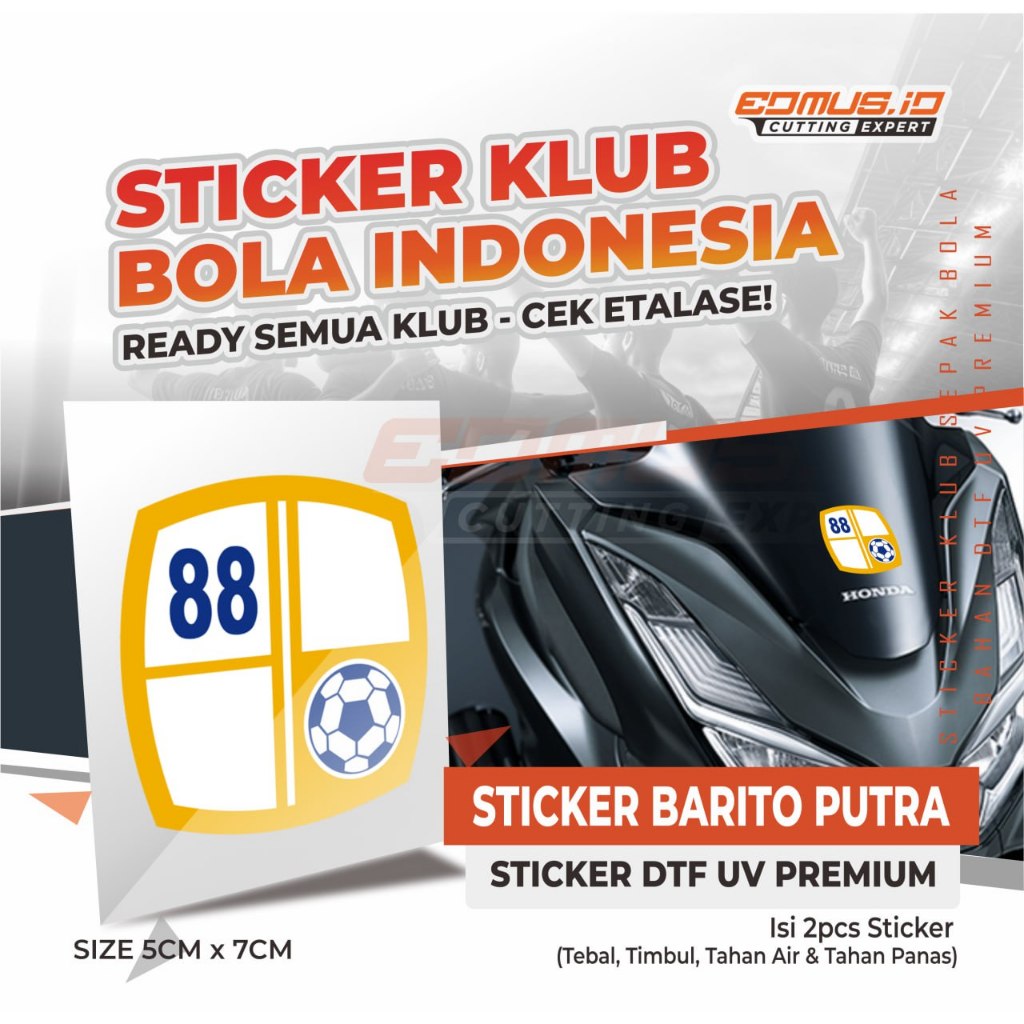 Jual Sticker BARITO PUTRA - Sticker DTF UV - Seri Klub Sepak Bola ...
