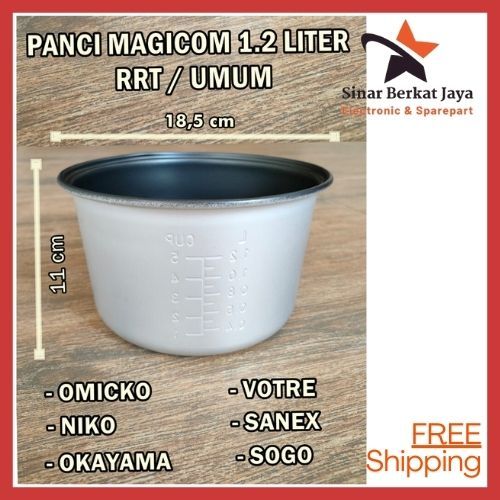 Jual PANCI RICE COOKER / MAGICOM UKURAN 1,2 LITER RRT UMUM TINGGI 11 CM ...