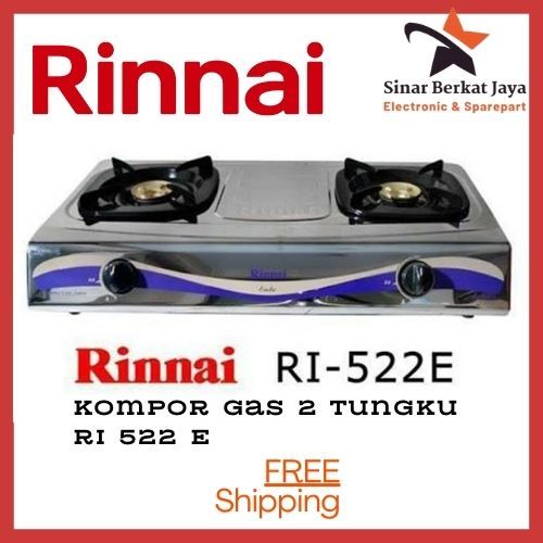 Jual Kompor Gas Rinnai 2 Tungku Ri522e - RI 522E | Shopee Indonesia