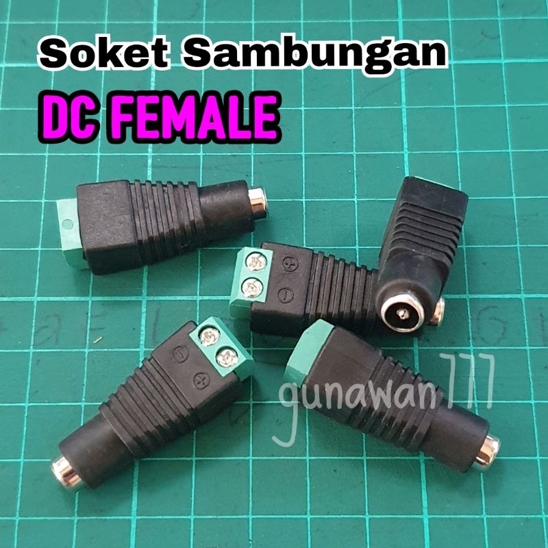 Jual Soket Sambungan DC FEMALE / Connector DC FEMALE CCTV | Shopee ...