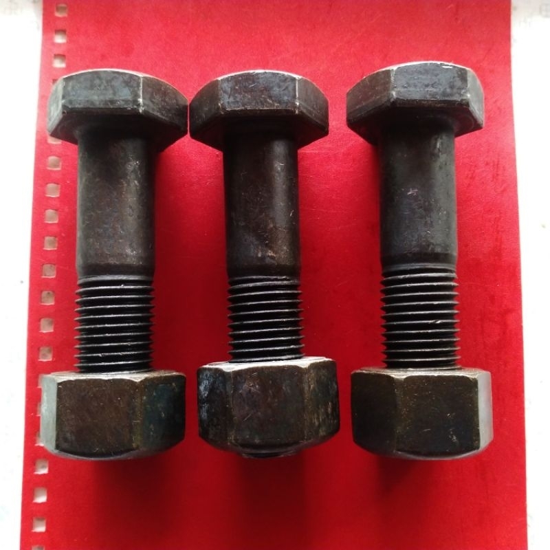 Jual hexagon bolt baut mur m22 x 90mm baja 10.9 baut kontruksi baut ...