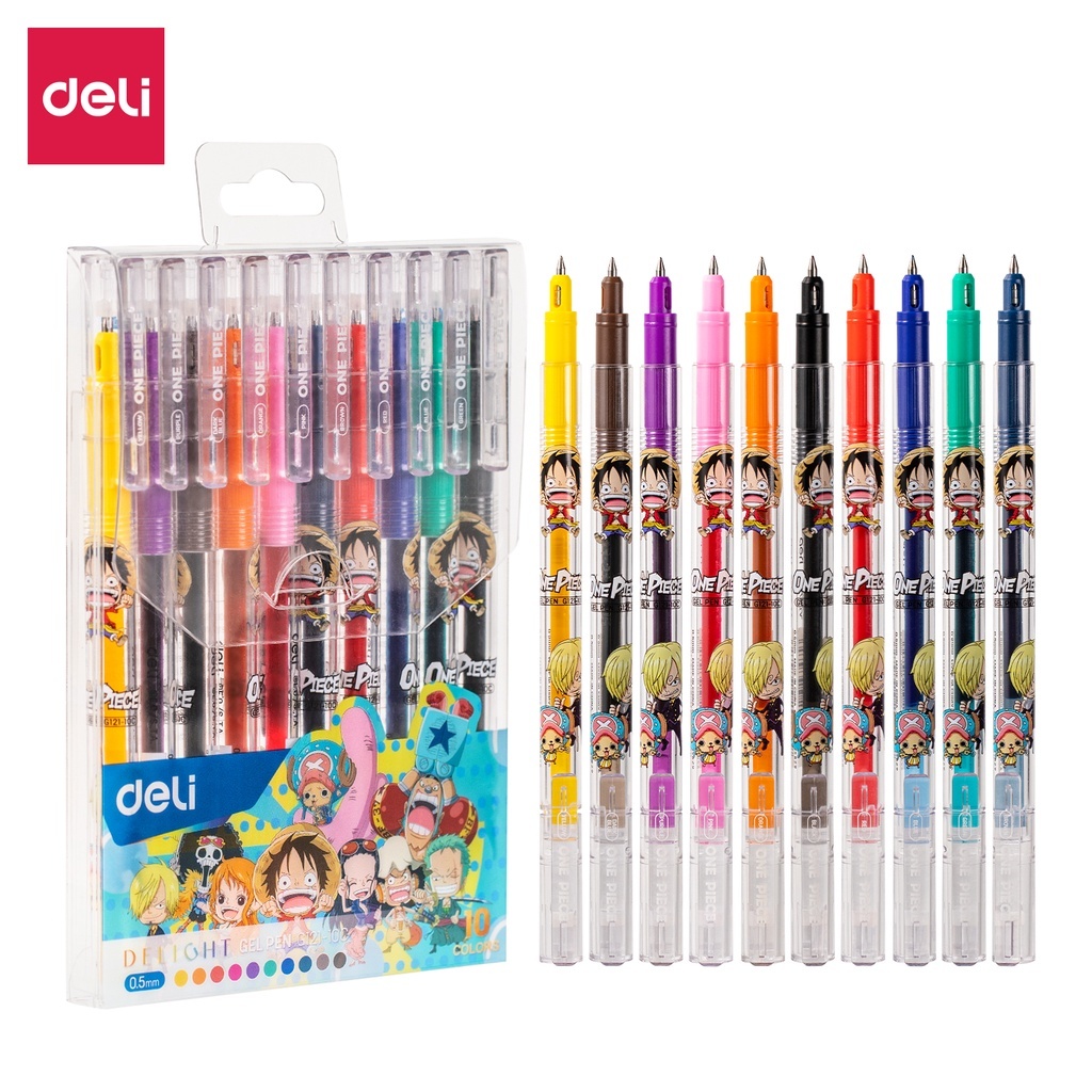 Jual DELI PULPEN GELL WARNA COLOR GEL PEN 10PCS/PACK 0,5mm PULPEN ...