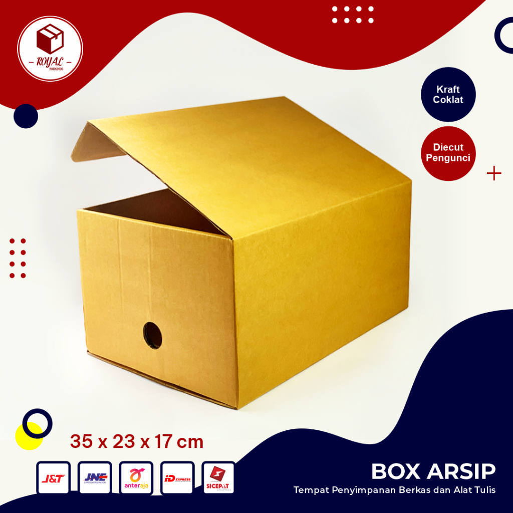 Jual Kardus Box File/Arsip Box Ukuran 35 x 23 x 17 cm | Shopee Indonesia