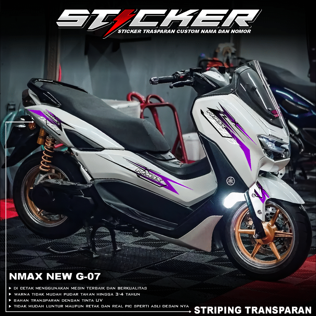 Jual Sticker Striping Transparan UV NMAX 155 New VVA Simple List NMAX ...