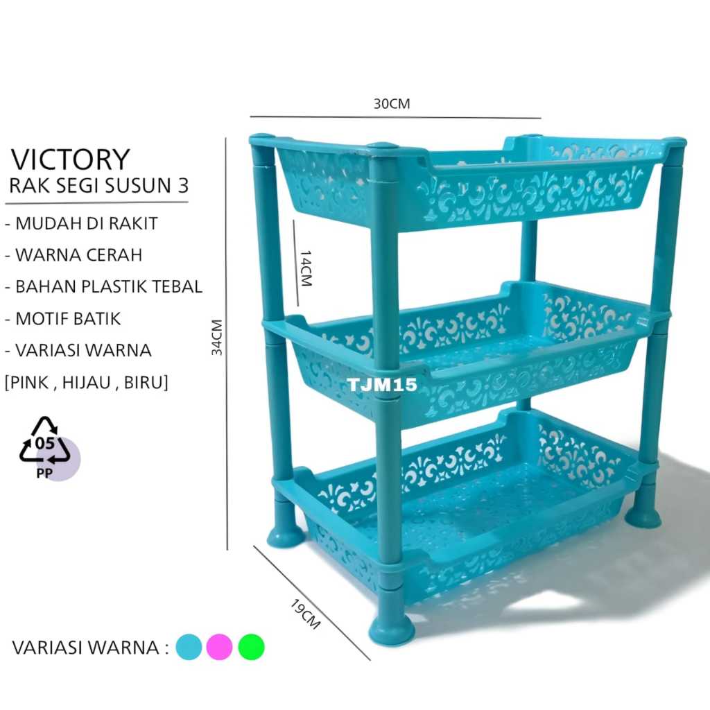 Jual [VICTORY] RAK SEGI SUSUN 3 RAK BUMBU SUSUN 3 RAK SERBAGUNA SUSUN 3 ...