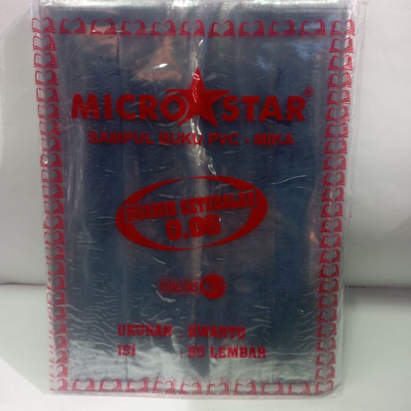 Jual (PER-PACK) SAMPUL MIKA PLASTIK MICROSTAR KWARTO 60 lembar / pack | Shopee Indonesia