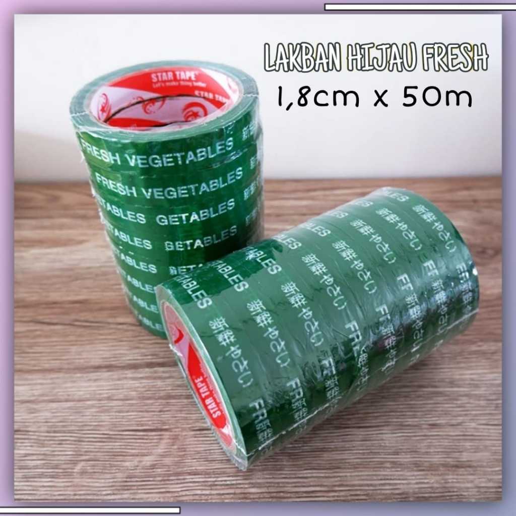 Jual Lakban Hijau Fresh Sayur 1.8cmx50m | Shopee Indonesia