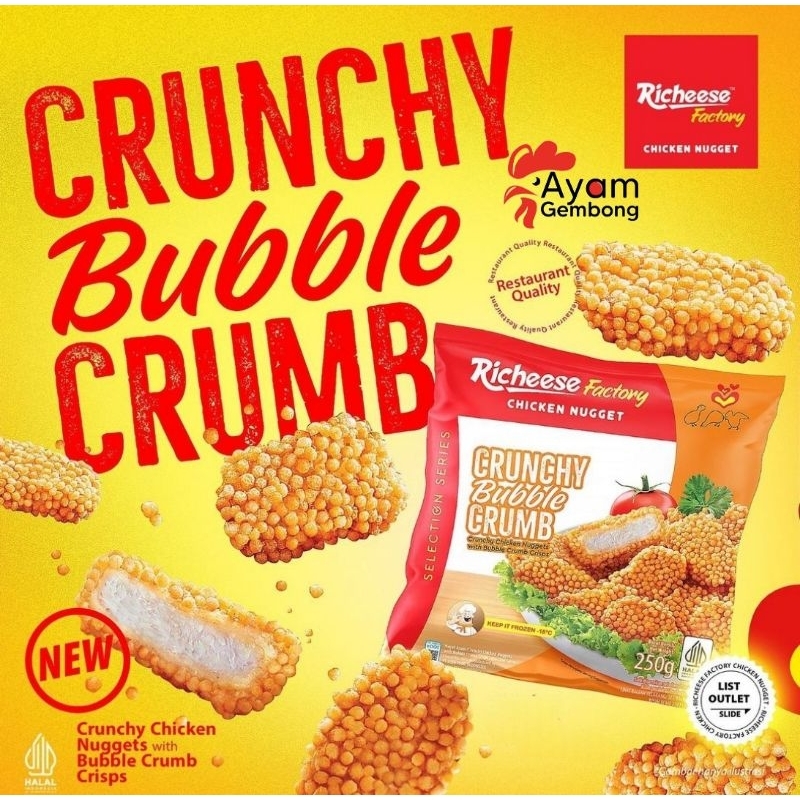 Jual RICHEESE Nugget Viral Crunchy Bubble Crumb 250gr | Shopee Indonesia