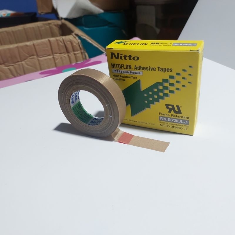 Jual ISOLASI TAHAN PANAS NITTO 973UL-S, 973uL-S NITTOFLON TEFLON TAPE 13mm 1/2" (0.13mm x 13mm x ...