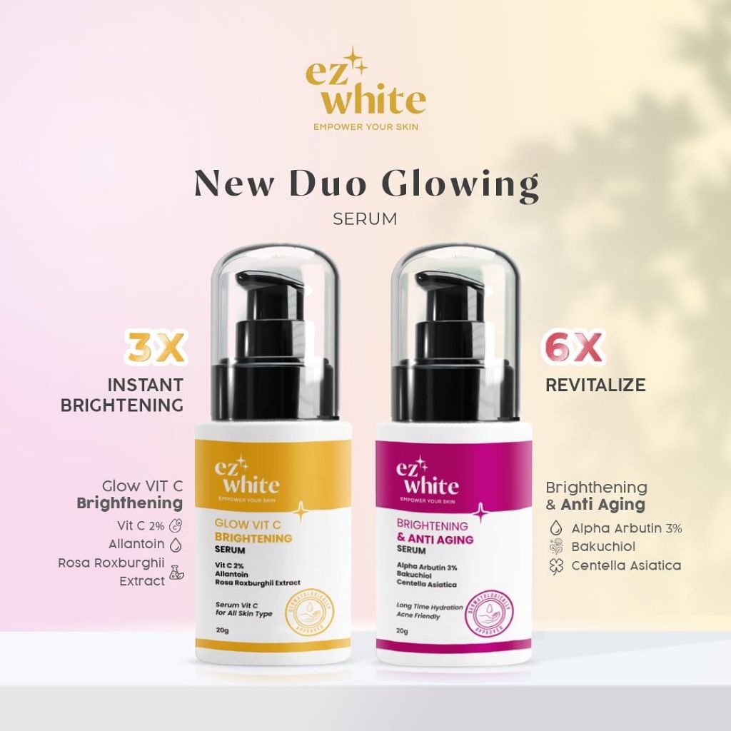 Jual ANEKA - EZ WHITE BRIGHTENING SERUM 20GR - SERUM WAJAH EZ WHITE ...