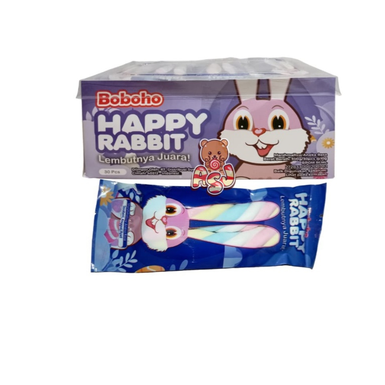 Jual BOBOHO MARSHMALLOW HAPPY RABBIT BOX ISI 30 (DIKIRIM RANDOM ...