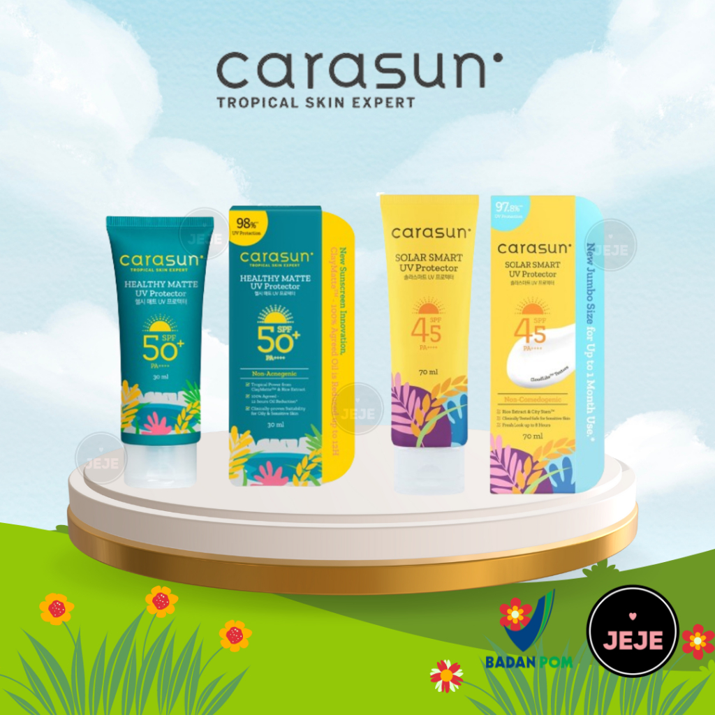 Jual CARASUN Solar Smart UV Protector SPF45 | Healthy Matte UV Protector Spf 45 8ml Sachet ...