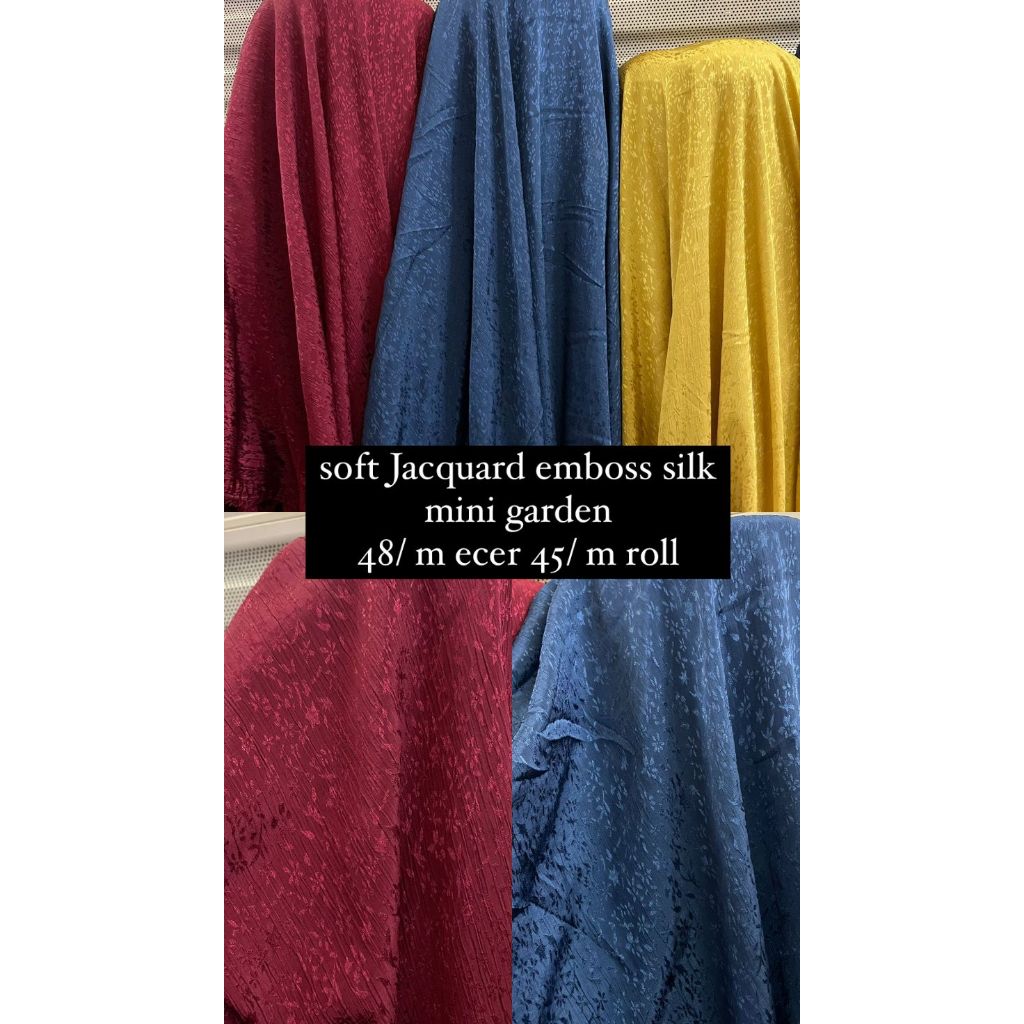 Jual Soft Jacquard Emboss Silk Mini Garden | Shopee Indonesia