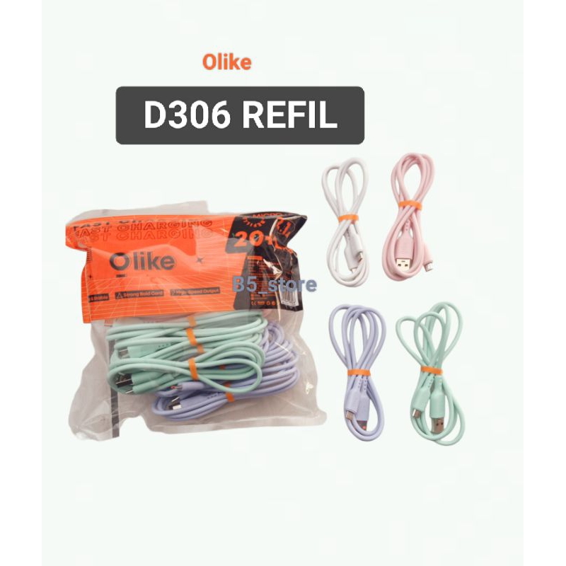 Jual KABEL OLIKE D306(REFILE) TIPE M 2,1A ORIGINAL BY OPPO GARANSI ...