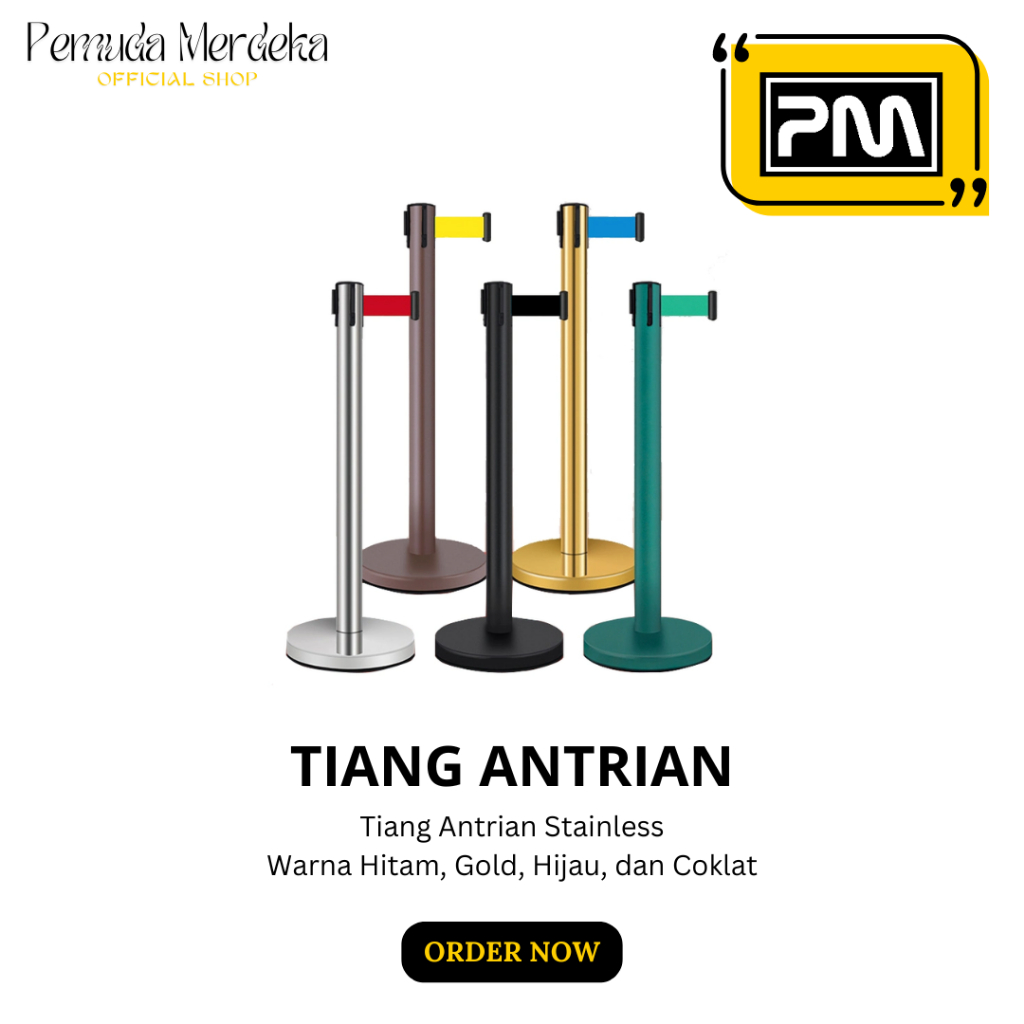 Jual Tiang Pembatas Antrian Pengatur Antrian Warna Hitam Gold Hijau ...