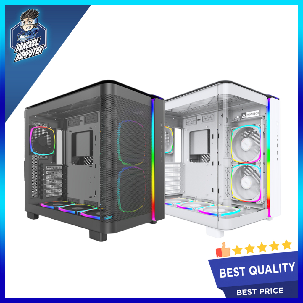 Jual CASING PC MONTECH KING 95 PRO INCLUDE 6 FAN ARGB | Shopee Indonesia