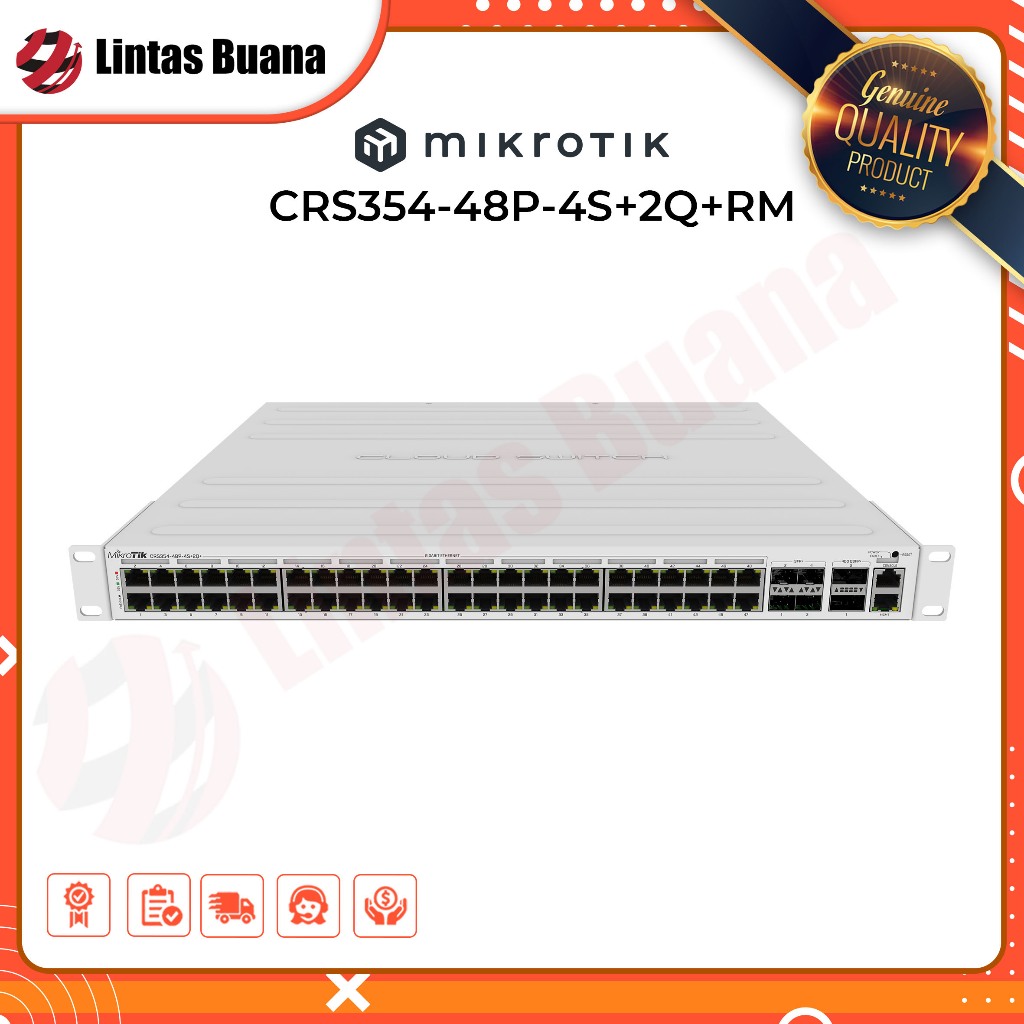 Jual Mikrotik Routerboard CRS354-48P-4S+2Q+RM | Cloud Router Switch CRS ...