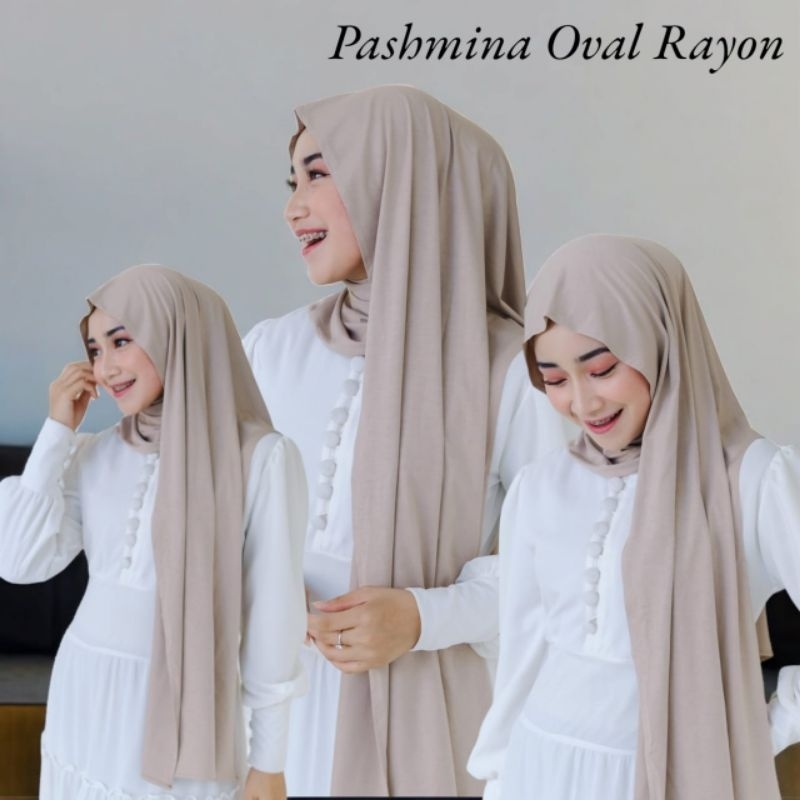 Jual Pashmina Meletoy Rayon Premium Oval Ori Alsha | Shopee Indonesia