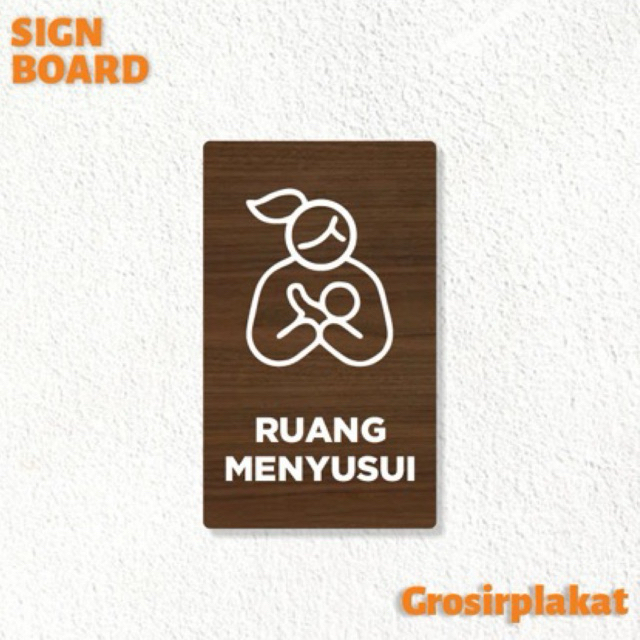 Jual Ruang Menyusui Sign Board Kayu Print UV Signage Label Papan Nama ...
