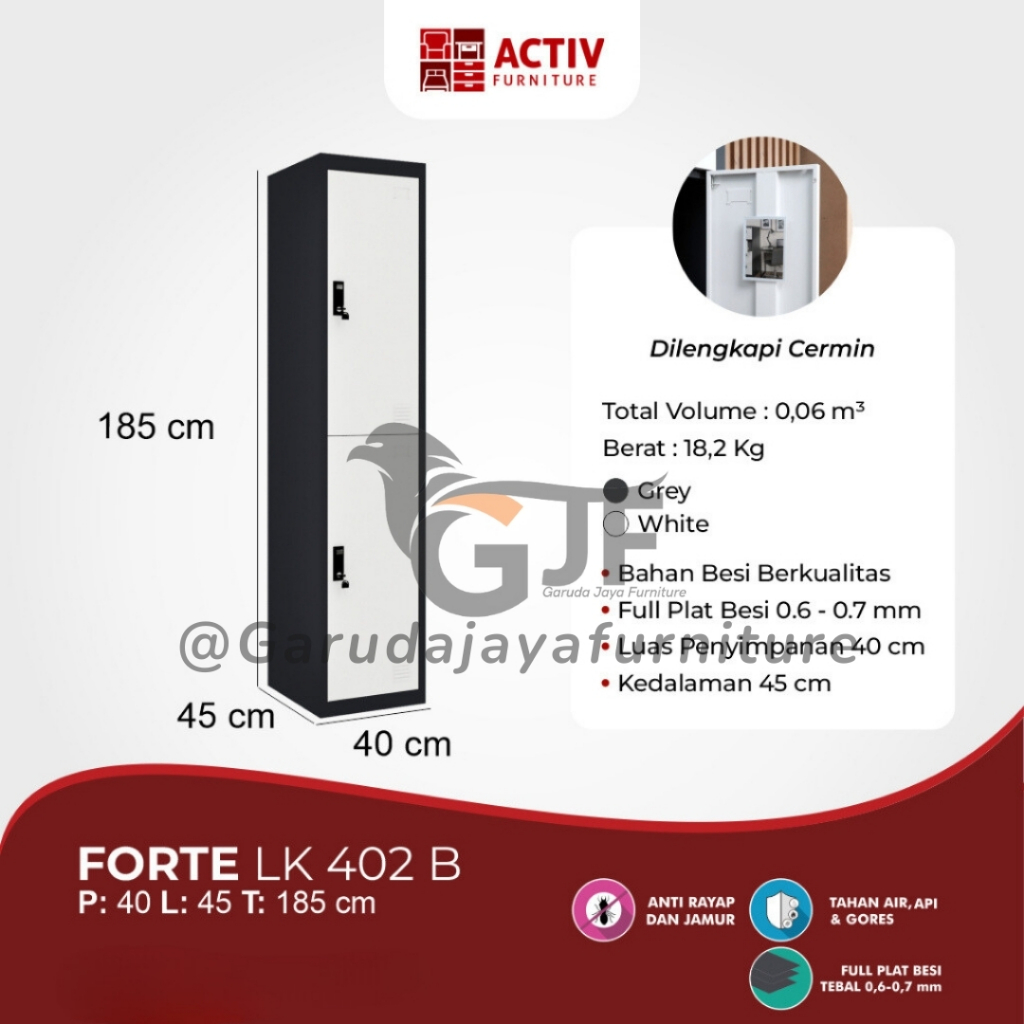 Jual [ PLAT BESI ] LOKER PENYIMPANAN ADA GANTUNGAN / LEMARI LOKER ...