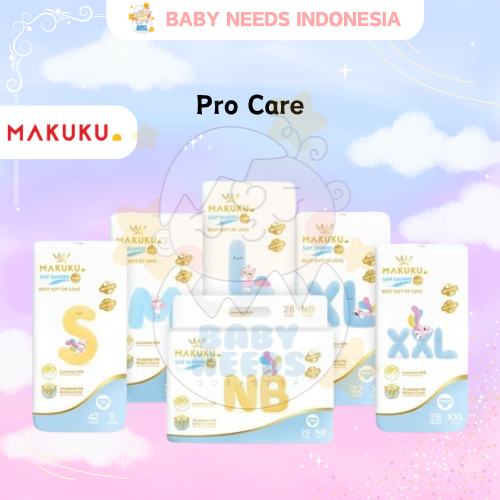 Jual MAKUKU SAP Diapers Pro Care NB28 / S42 / M36 / L34 / XL32 / XXL28 - Popok Bayi Premium ...