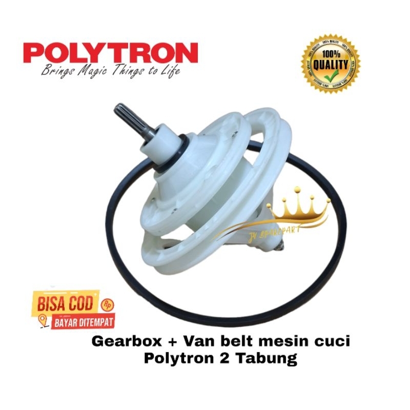 Jual Set Gearbox + Vanbelt Mesin Cuci Polytron PWM 9366 2 Tabung ...