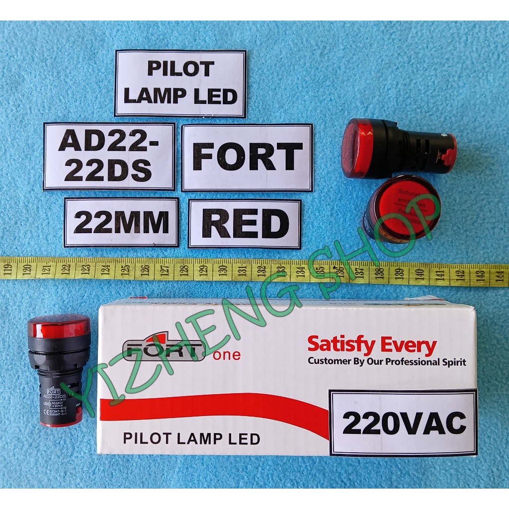 Jual PILOT LAMP LED 22MM 220VAC AD22-22DS RED FORT | Shopee Indonesia