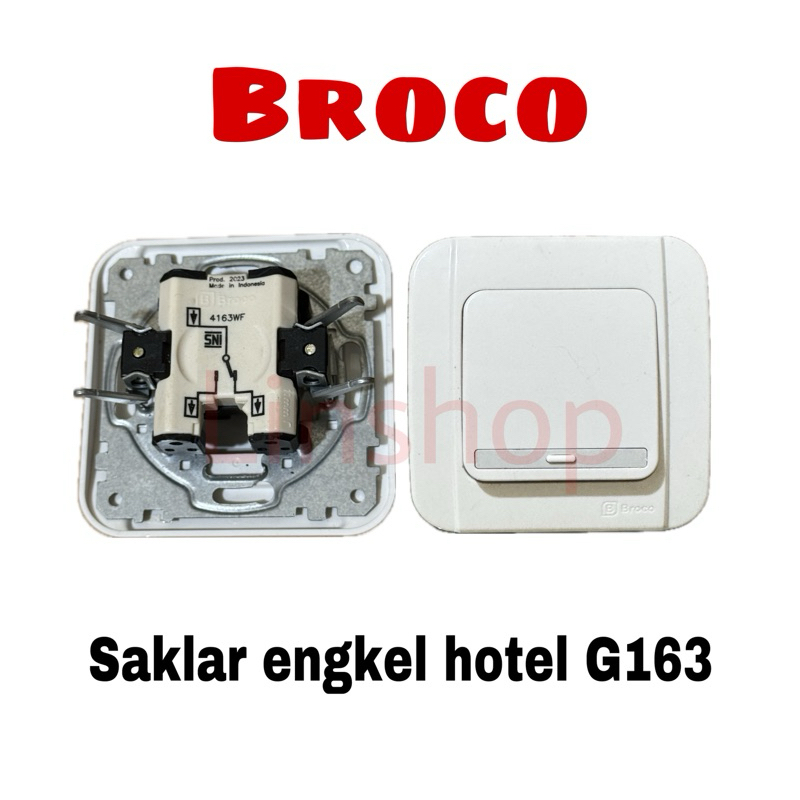 Jual BROCO GALLEO IB SAKLAR HOTEL ENGKEL PUTIH WHITE G163 G16355S INBOW SAKLAR SINGLE HOTEL ...