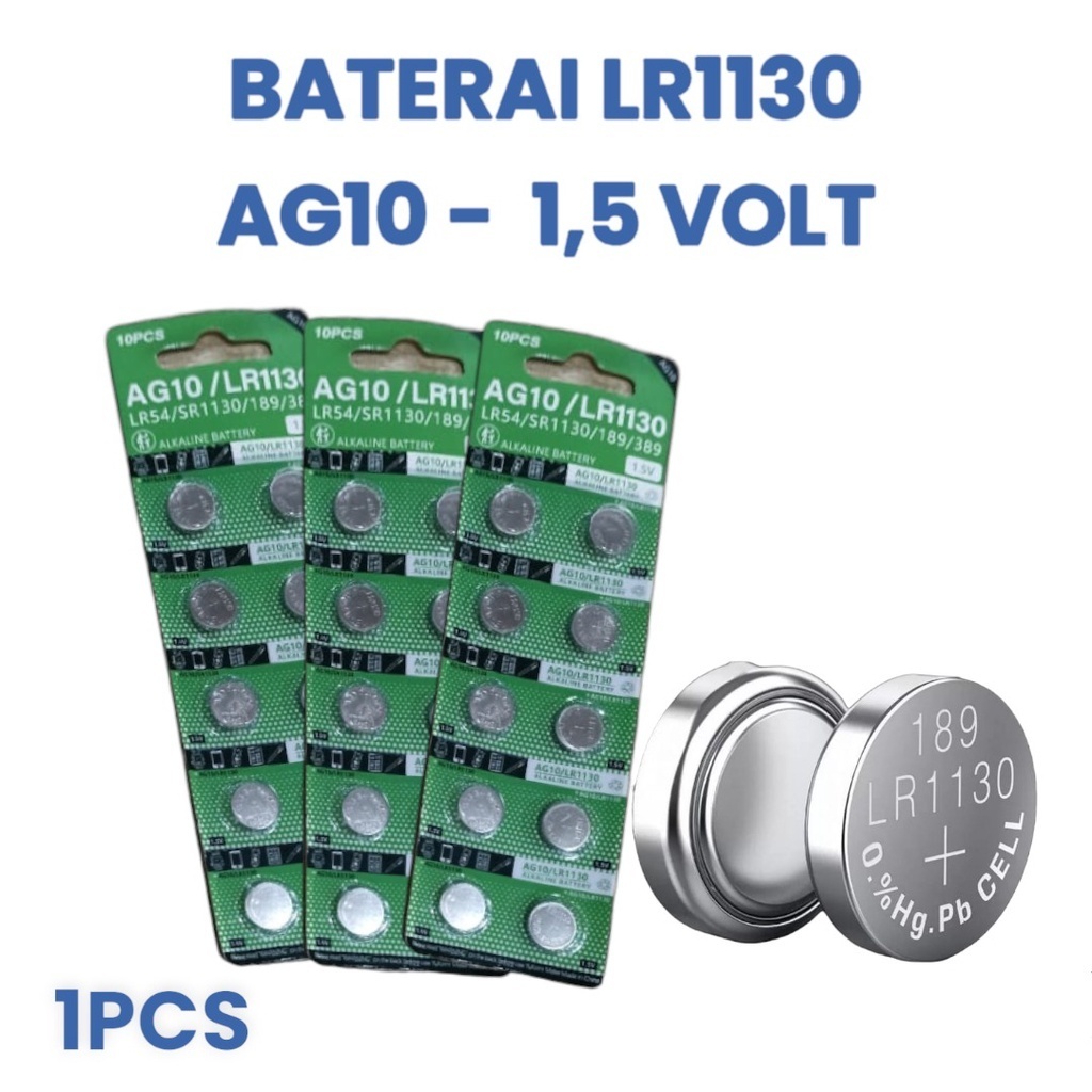 Jual RAK 1C BATERAI LR1130 AG10 Baterai Lr1130 Lr 1130 Ag10 Batre Kalkulator Jam Alkaline 1,5 ...