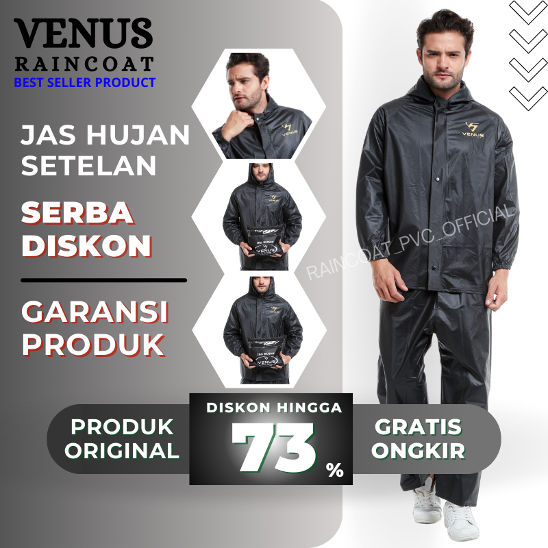 Jual Jas Hujan Setelan Bahan PVC 0,25 Tebal Anti Rembes Untuk Pria dan Wanita | Shopee Indonesia