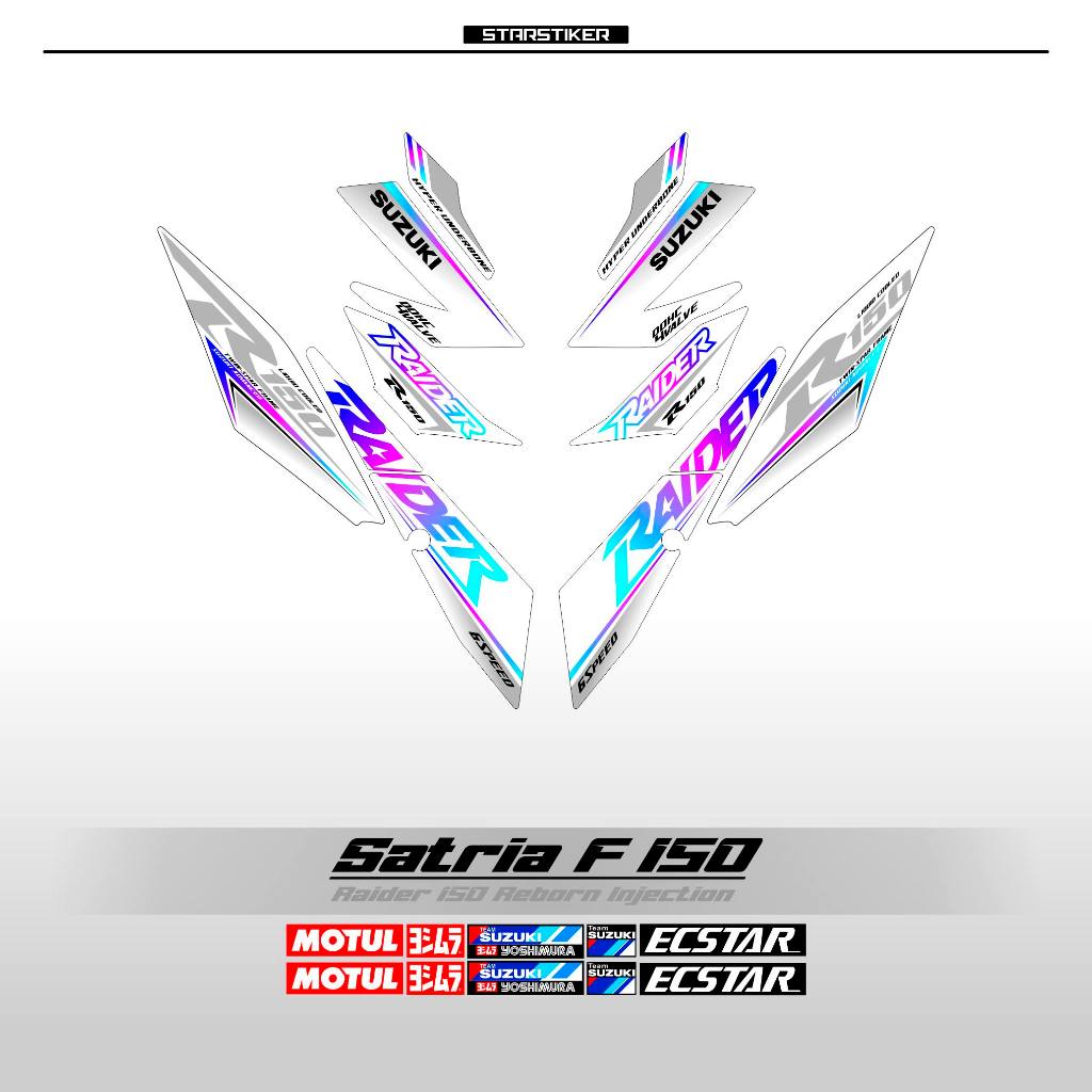 Jual STRIPING SATRIA INJEKSI 150 MOTIF 13 / F150 / SATRIA F 150 / 2016 ...