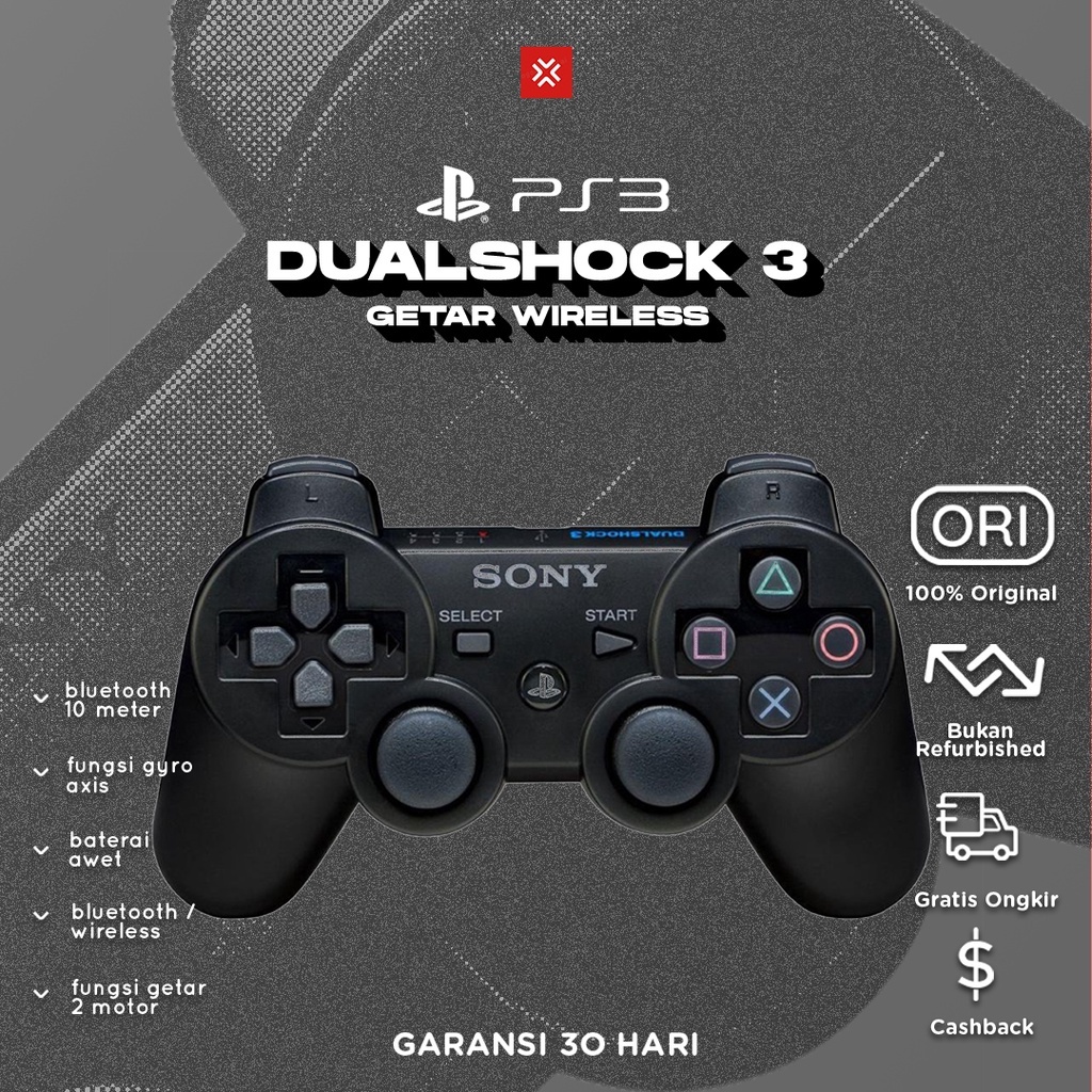 Jual Stik PS3 Joystick Original Pabrik Wireless Premium Playstation 3 ...