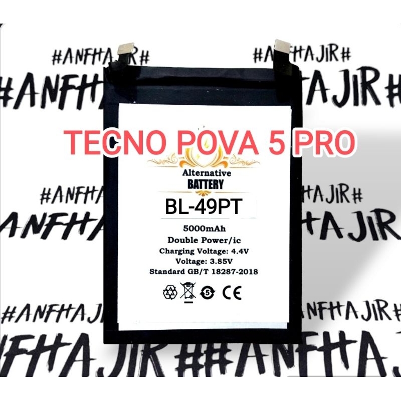 Jual BATRE BATERAI ALTERNATIF TECNO POVA 5 PRO BL-49PT BATRAI POVA5 PRO ...