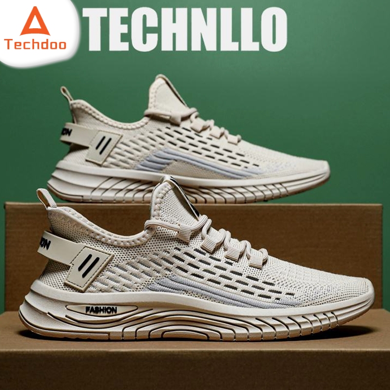 Jual Techdoo Sepatu Sneakers Casual Running Shoes Pria Sepatu Tali Santai Keren Fashion Olahraga ...
