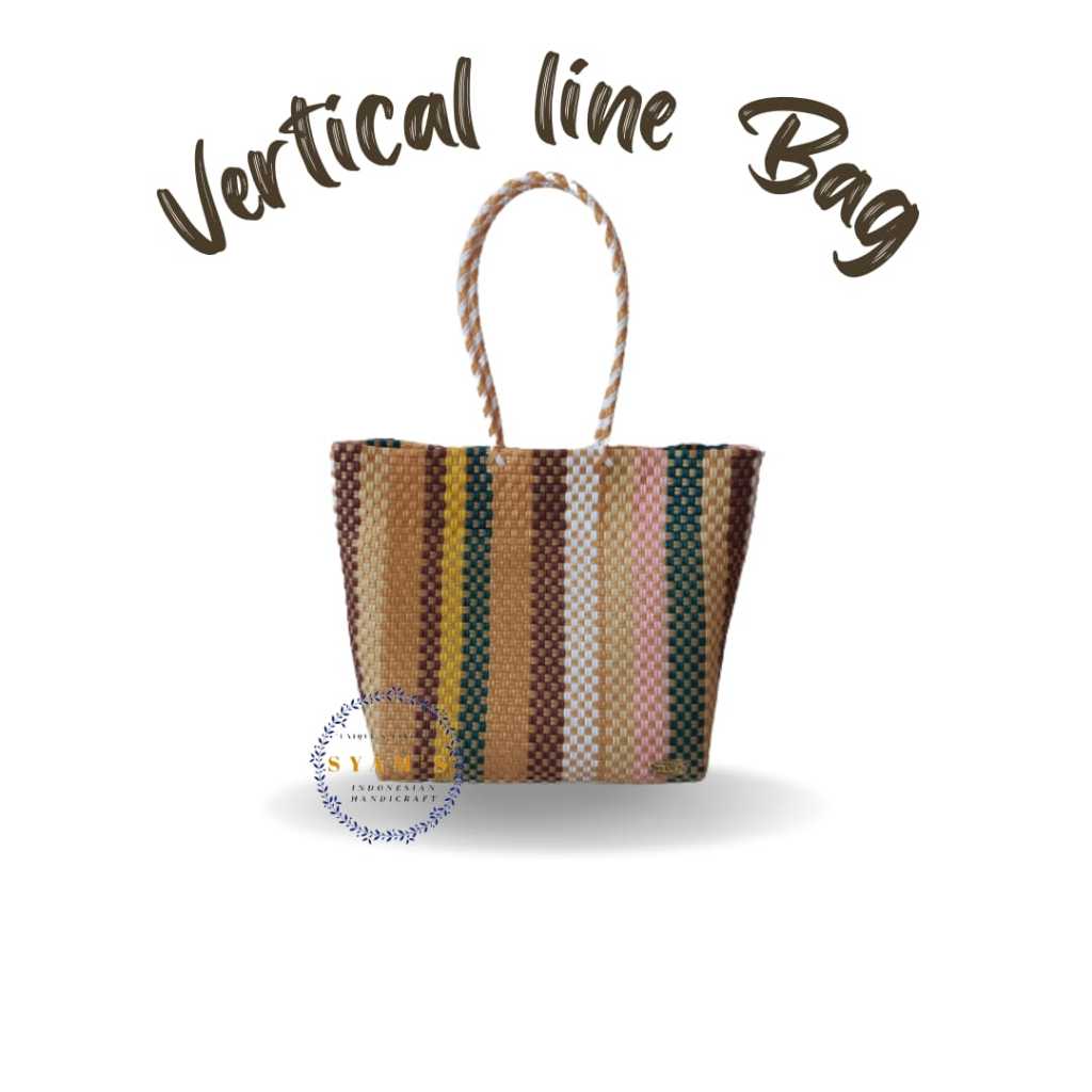 Jual VERTICAL LINE BAG (TAS ANYAMAN SYAMS) | Shopee Indonesia
