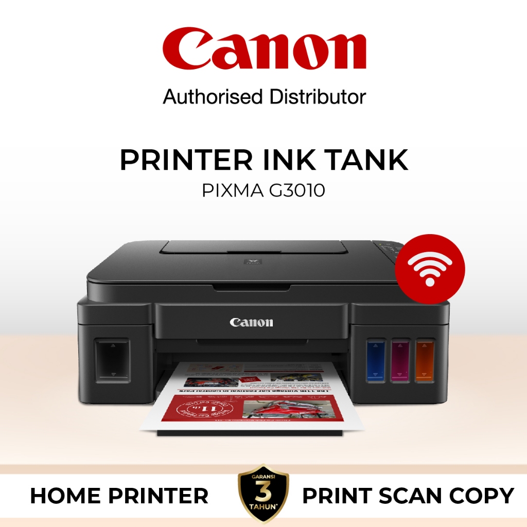 Jual Printer Ink Tank CANON PIXMA G3010 - Print Scan Copy Wifi ...