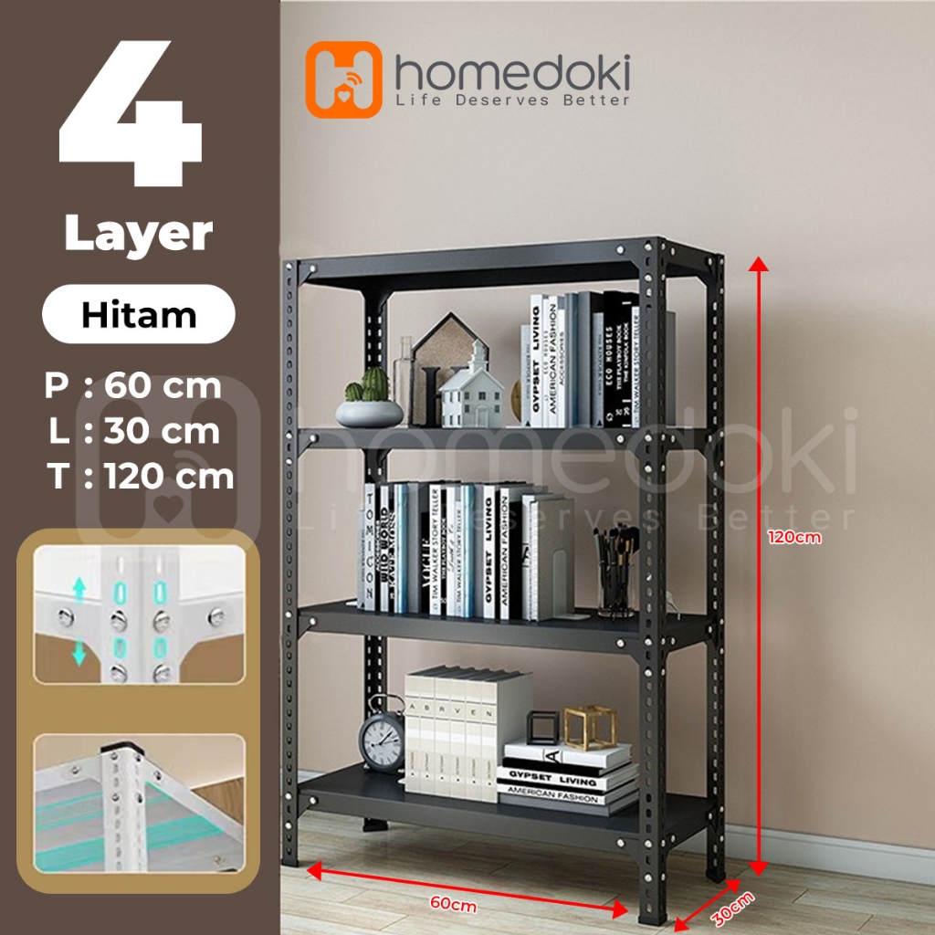 Jual Homedoki Rak penyimpanan 5 tingkat / 5 susun Rak gudang Serbaguna ...