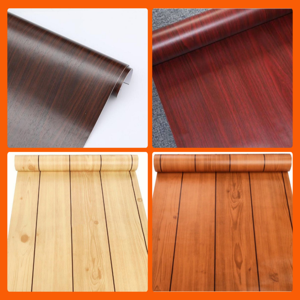 Jual [COD 10M] Wallpaper Dinding Motif Serat Kayu Sticker Kayu ...